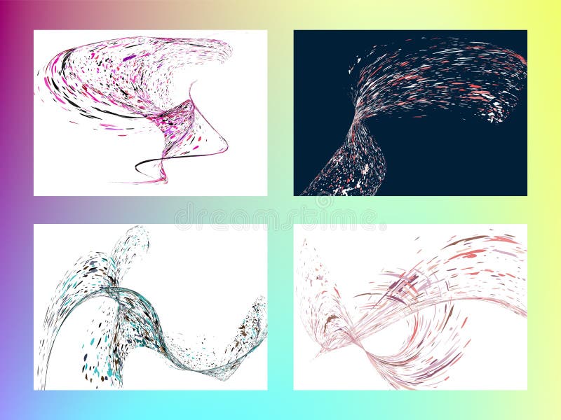 Multi-colored Dust Particles and Debris, Paint Splashes, Strokes are ...