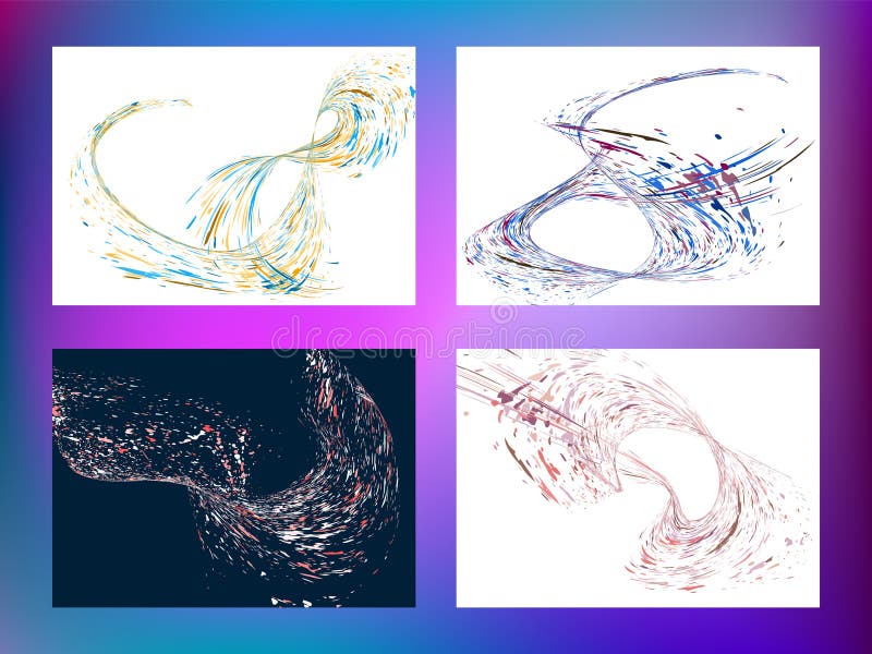 Multi-colored Dust Particles and Debris, Paint Splashes, Strokes are ...