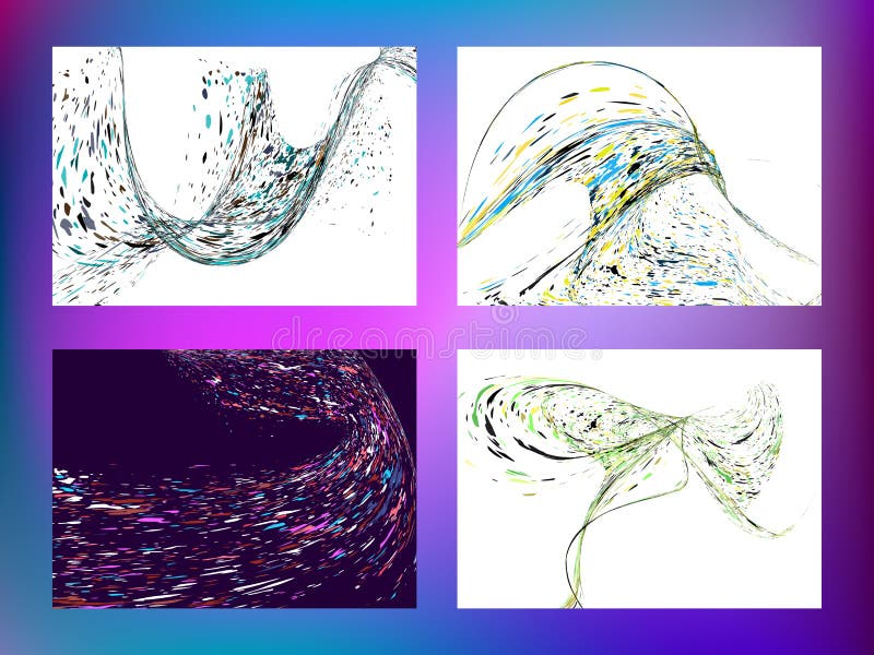 Multi-colored Dust Particles and Debris, Paint Splashes, Strokes are ...