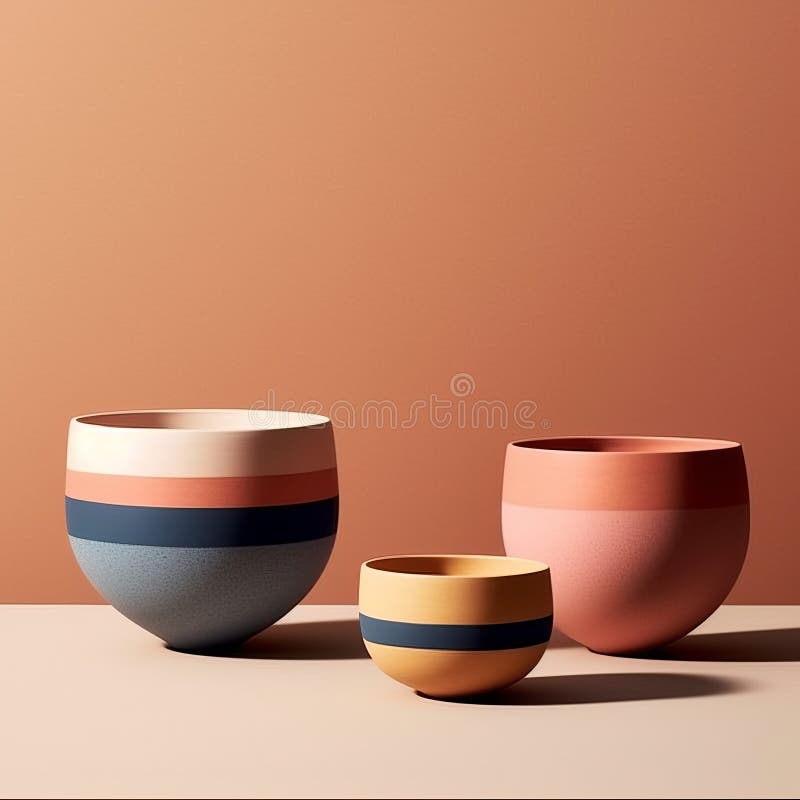 Multi-colored Earthenware, Decorative Plate Set for Food. Eco-friendly ...