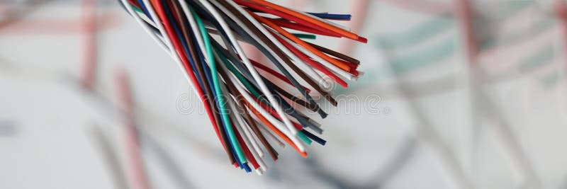Multi Colored Electrical Wires for Wiring Closeup Stock Image - Image ...