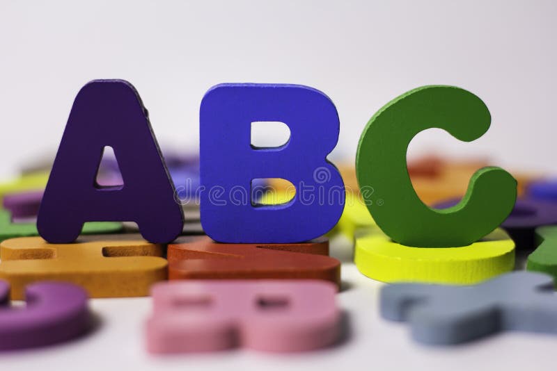 Multi-colored English Characters on a White Background. Stock Image ...