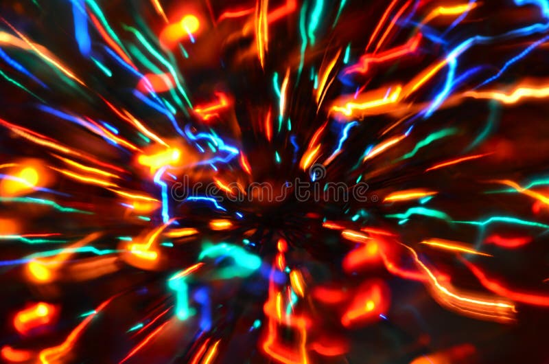 Multi-colored Explosion of Lights. Stock Illustration - Illustration of ...