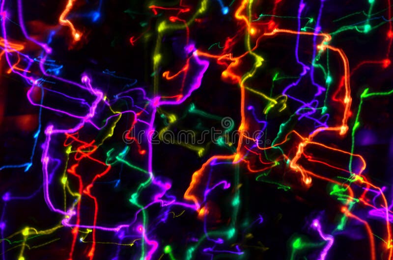 Multi-colored Explosion of Lights on Dark Background Stock Illustration ...