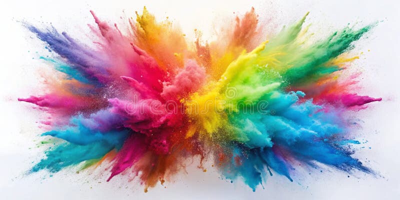 Multi Colored Explosion of Powder in Pastel Colors Generative by AI ...