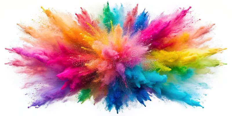 Multi Colored Explosion of Powder in Pastel Colors Generative by AI ...