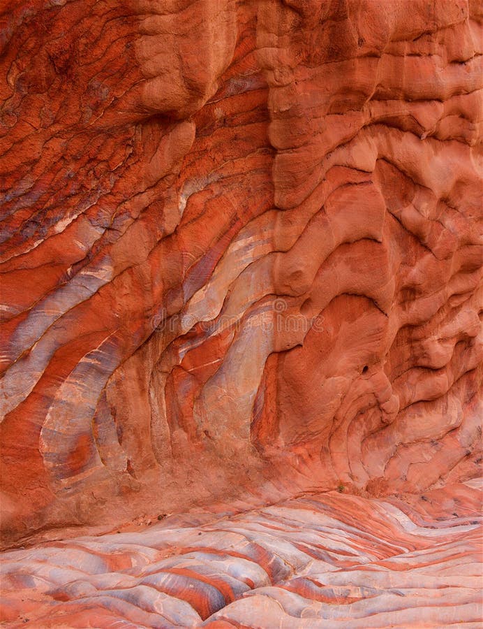 The Multi-colored Exposed Sandstone Rock and Mineral Layers Inside the ...