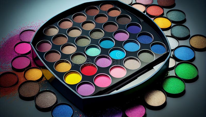 Multi Colored Eyeshadow Palette for Glamourous Make Up Collection ...