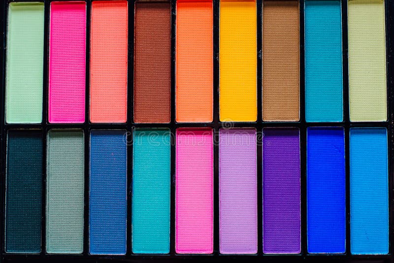 Multi-colored Eyeshadow Palette. Make-up for the Eyelids. Stock Photo ...
