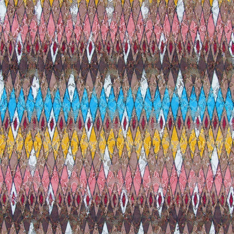 The Multi Colored Fabric Pattern Texture Background Stock Image - Image ...