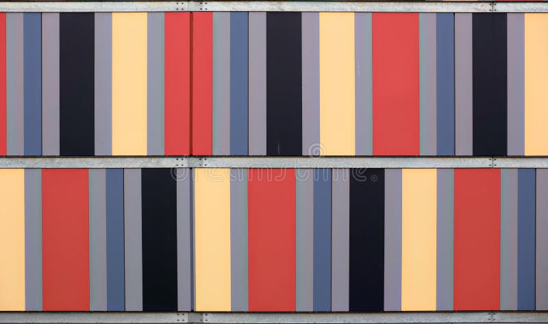 Multi Colored Facade of a Modern Building Stock Photo - Image of gray ...