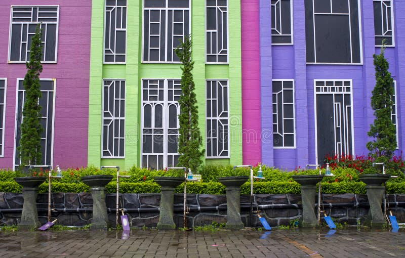 Multi-colored Facades of the Building Stock Photo - Image of journey ...