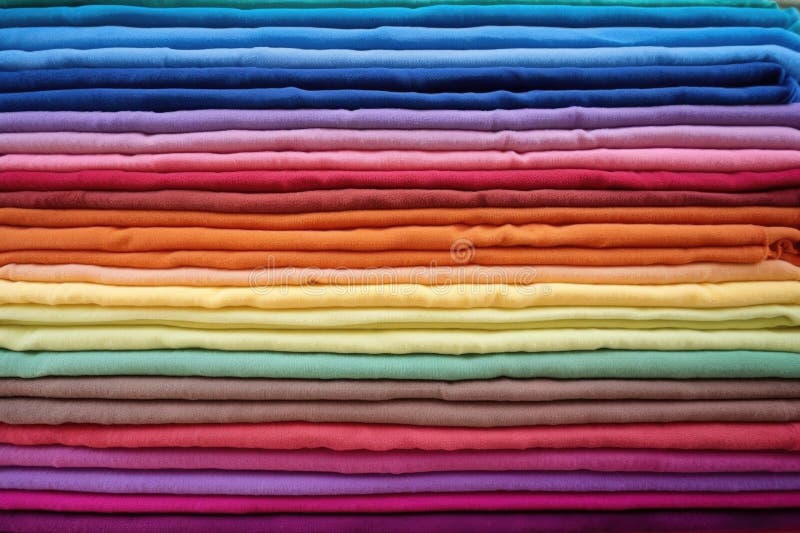 Multi-colored Felt Fabric Stacked in Layers Stock Image - Image of ...
