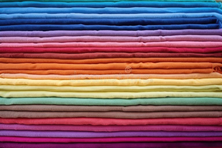 Multi-colored Felt Fabric Stacked in Layers Stock Image - Image of ...