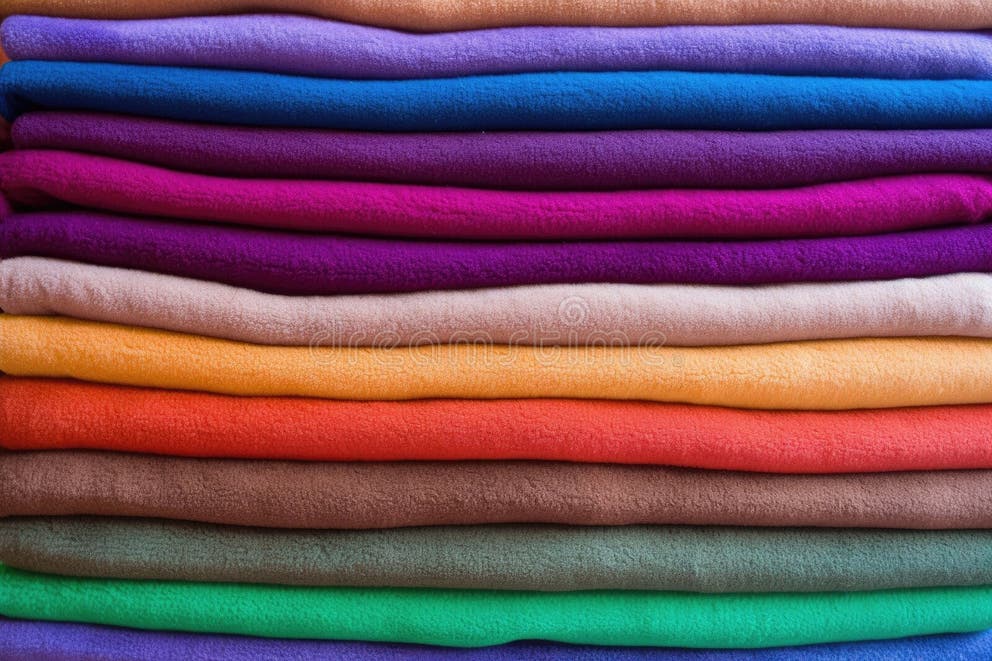 Multi-colored Felt Fabric Stacked in Layers Stock Photo - Image of ...