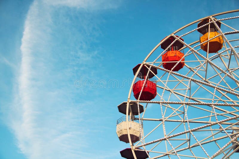 Multi-colored Ferris Wheel. Stock Image - Image of wheel, isolated ...