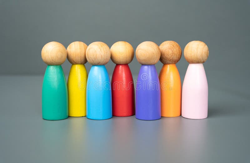 Multi-colored Figures of People. Representation of Different ...