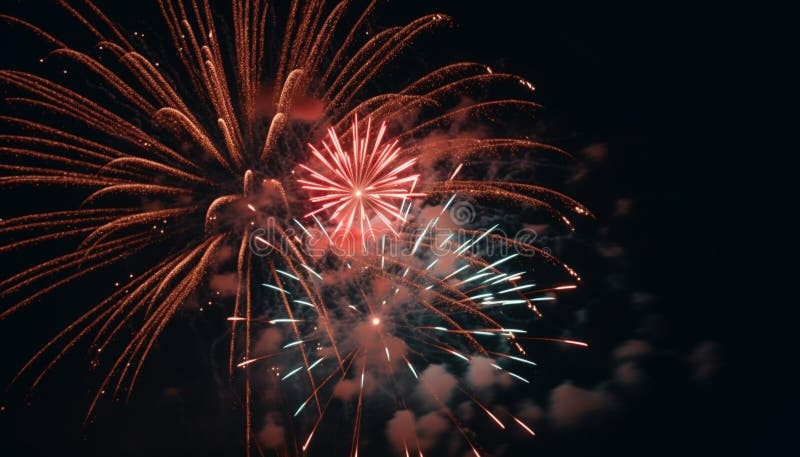 Exploding Multi Colored Flame Creates Abstract Futuristic Design ...