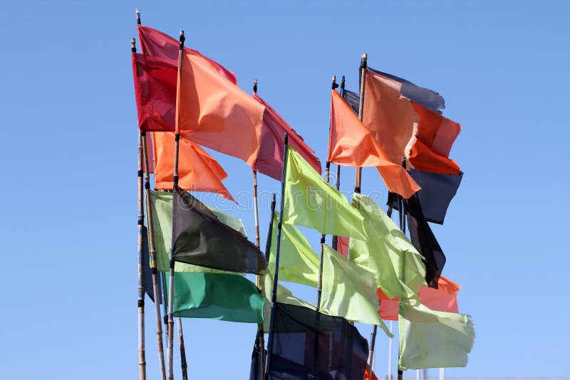 Multi-colored flags stock image. Image of colors, buoy - 58926667