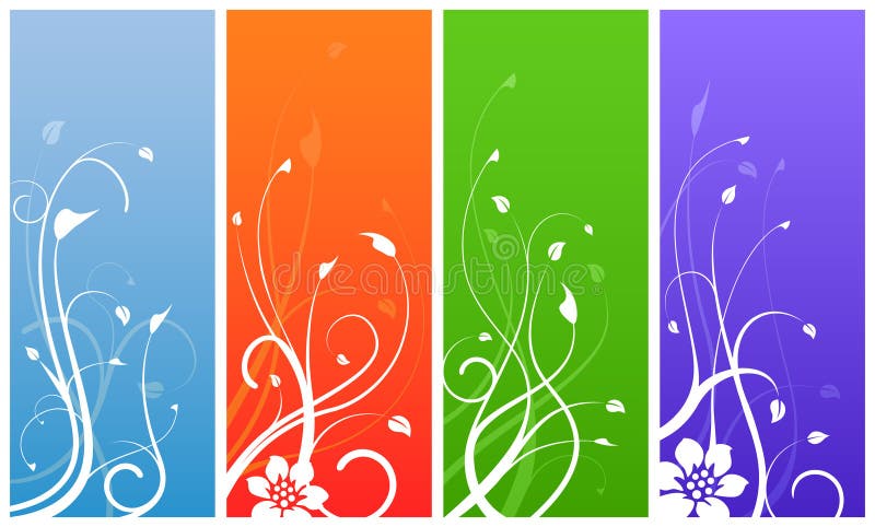 Multi Colored Floral Designs Stock Vector - Illustration of graphic ...