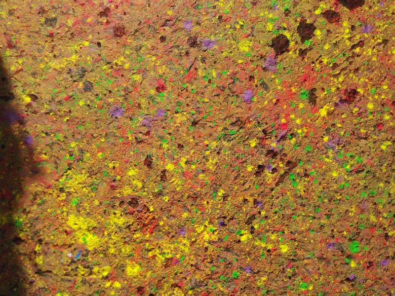 Multi-colored Flour Scattered on the Asphalt Looks Very Beautiful Stock ...