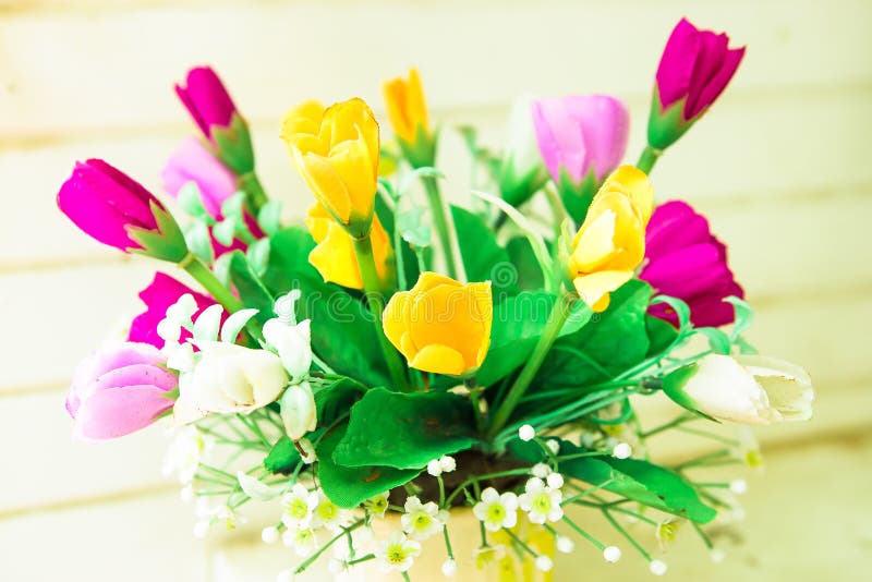 Multi-colored Flower Vases(Image-oriented Focus at Some Point). Stock ...