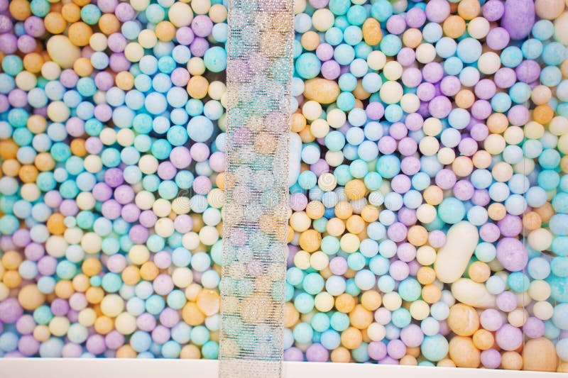 Multi-colored Foam Balls in a Transparent Box. Background and Texture ...