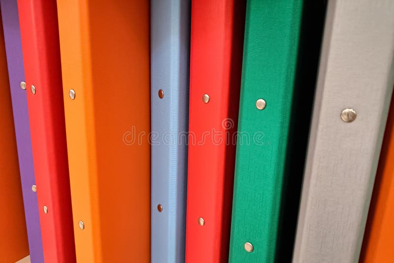 Multi-colored Folders for Documents, Close-up Stock Photo - Image of ...