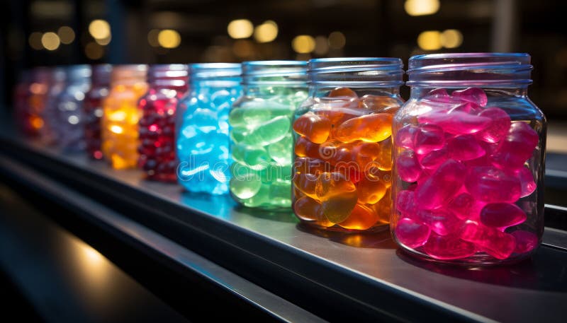 Multi Colored Food and Drink Refreshment Celebration Generated by AI ...