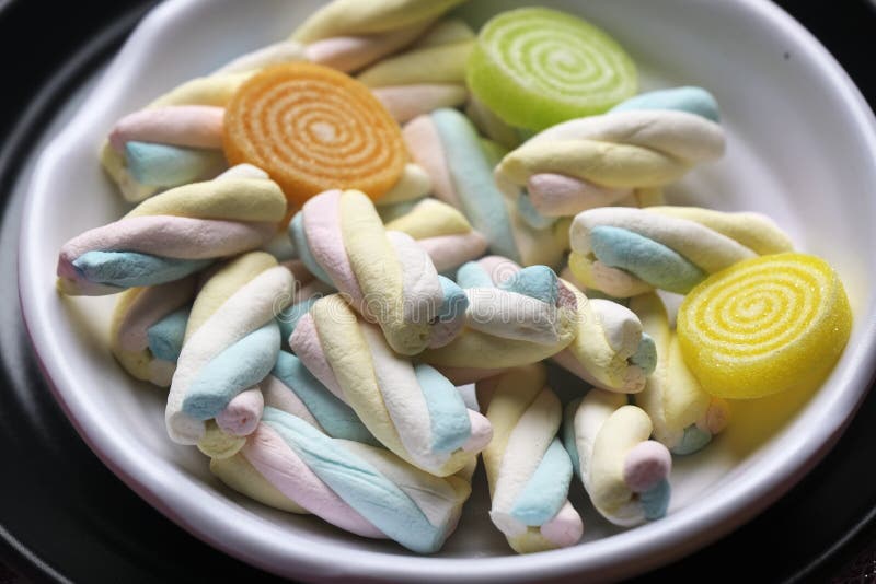 Multi-colored FRUIT FLAVOR Fluffy Marshmallows, Tasty, Colorful ...