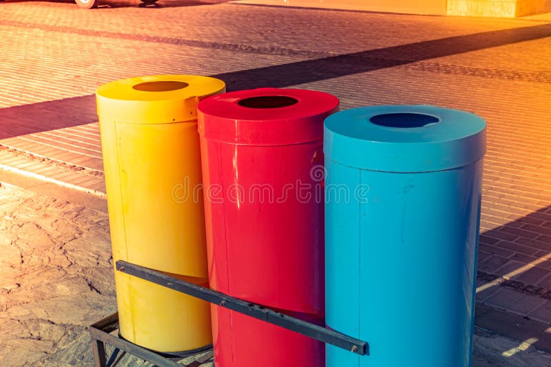 Multi-colored Garbage Containers for Separate Collection of Waste ...