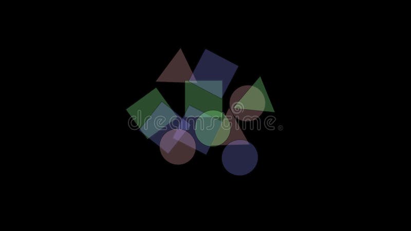 Multi-colored Geometric Shapes Arrows and Lines Directional Movement ...