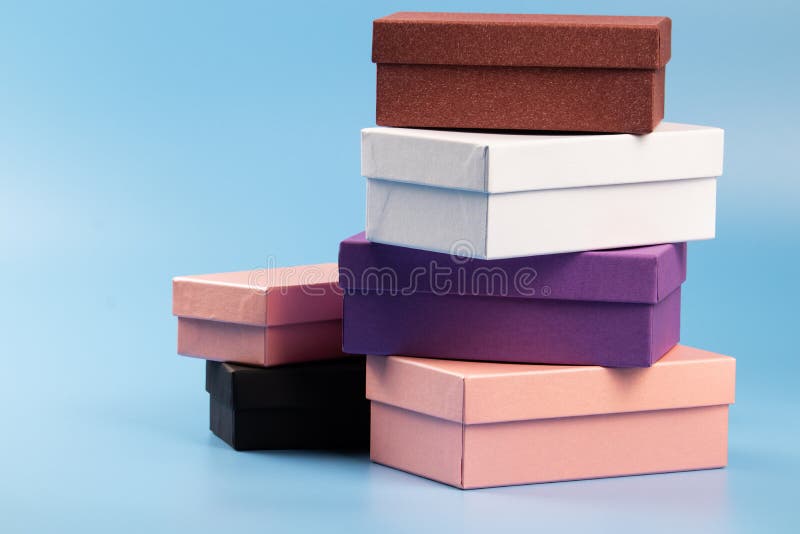 Multi-colored gift boxes stock photo. Image of festive - 163945704
