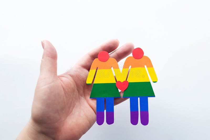 Multi-colored Girls in Hand, Lgbt Symbol Stock Image - Image of flag ...