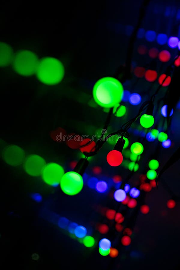 Multi-colored Glare from Garlands in the Form of Abstraction Stock ...