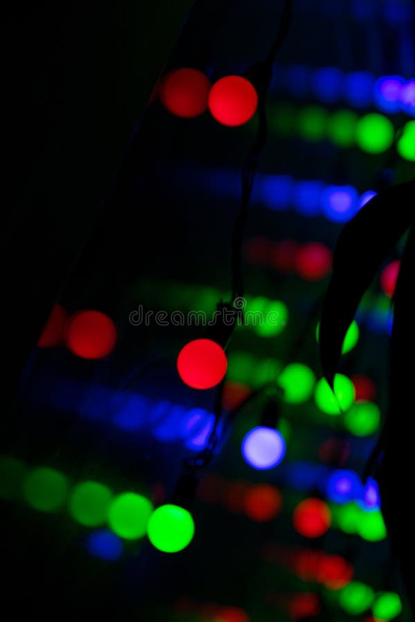Multi-colored Glare from Garlands in the Form of Abstraction Stock ...