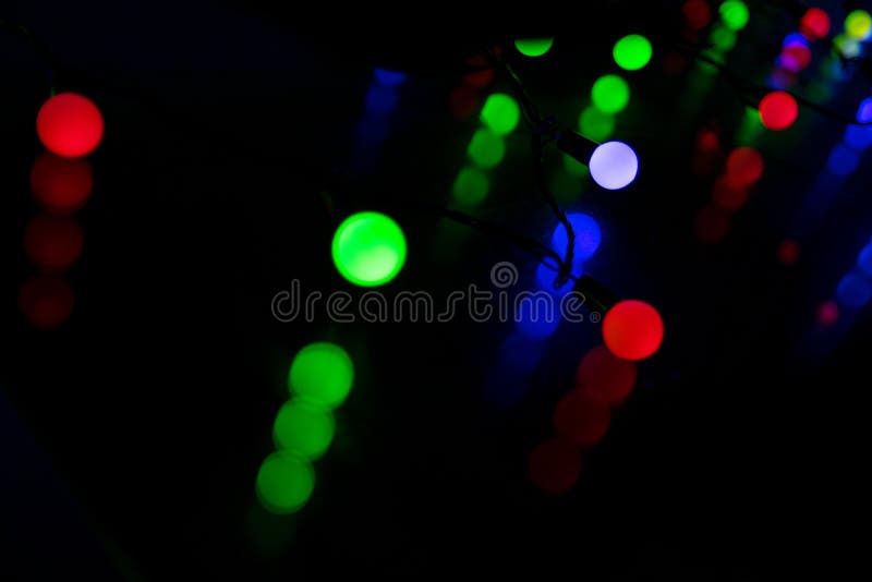 Multi-colored Glare from Garlands in the Form of Abstraction Stock ...