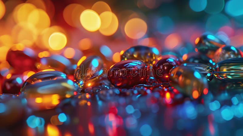 Multi-colored Glass. Background from Glass Ball. Abstraction ...