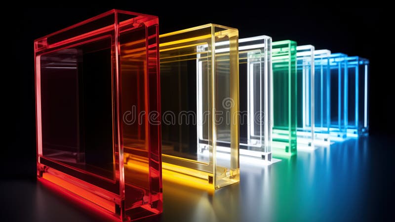 Multi-colored Glass Cubes. Background from Squares. Abstraction ...