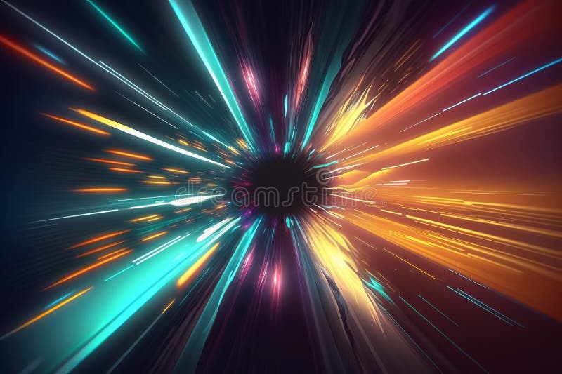 Multi-colored Glowing Lights Explode on Transparent Background. Stock ...