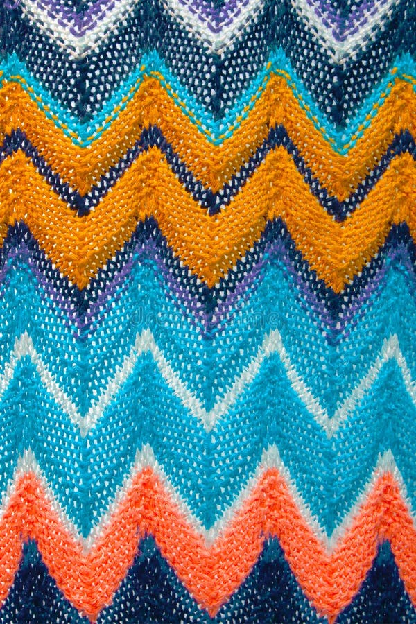 The Multi Colored Handmade Knitted Pattern Stock Image - Image of ...