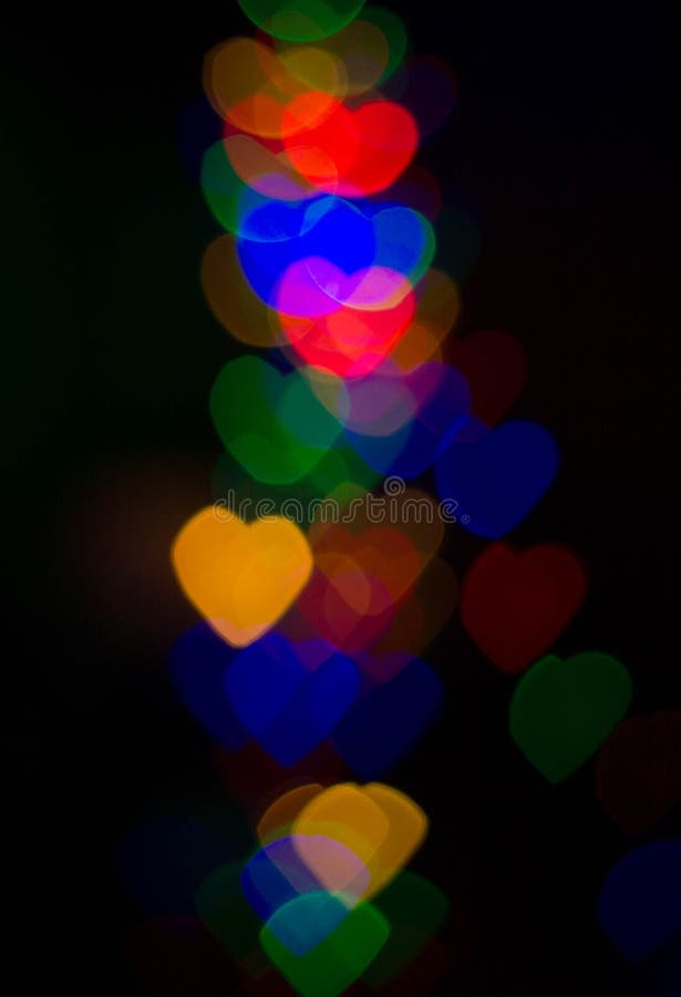 Multi-colored Heart Shaped Bokeh Stock Photo - Image of blurry ...