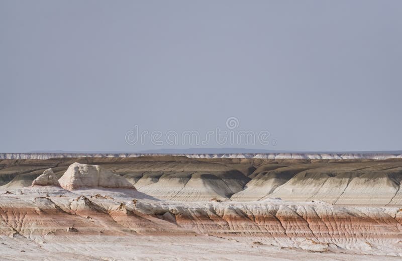 Multi-colored Hills, Mountains and Cliffs in the Kazakh Steppe Stock ...