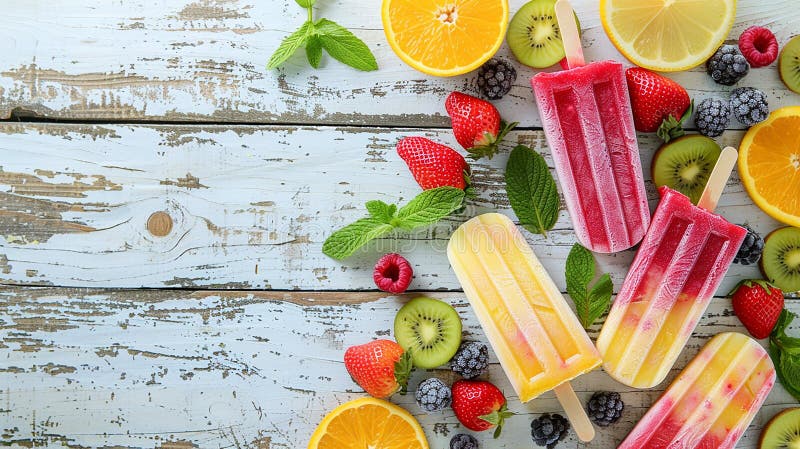 Multi-colored Ice Cream with Different Flavors Stock Illustration ...