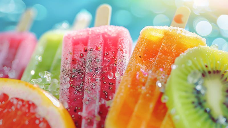 Multi-colored Ice Cream with Different Flavors Stock Illustration ...