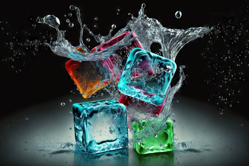 Colored Ice Cubes Stock Illustrations – 290 Colored Ice Cubes Stock ...