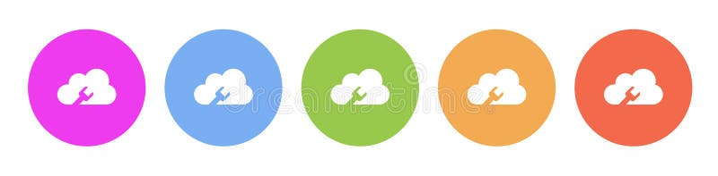 Cloud with Tools. 3D Icon Isolated Stock Illustration - Illustration of ...