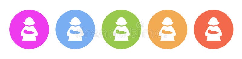 Multi Colored Icon Mother Baby. Button Banner Round Badge Interface for ...