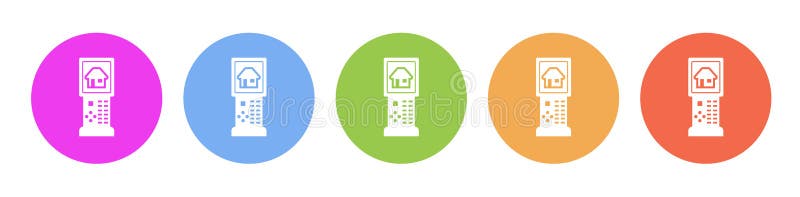 Colored Home Icon Button Set Stock Illustrations – 1,100 Colored Home ...