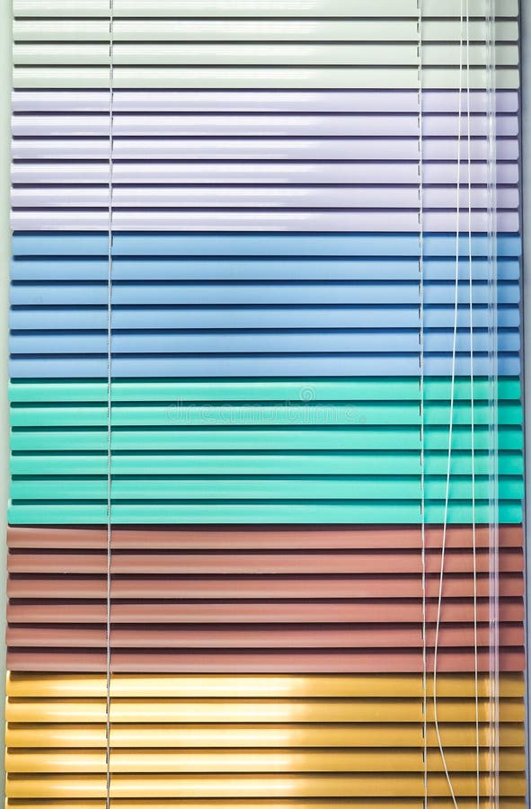 Multi-colored Jalousie on the Window. Stock Image - Image of abstract ...